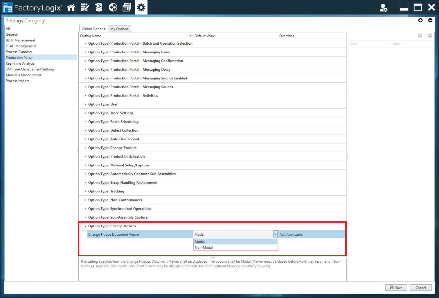 Moveable Document Viewer for change notices