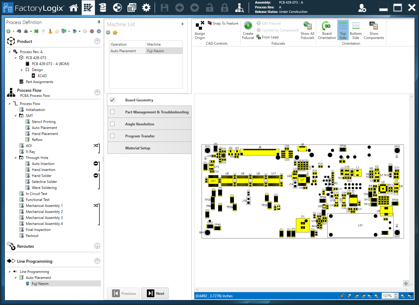 Check board geometry