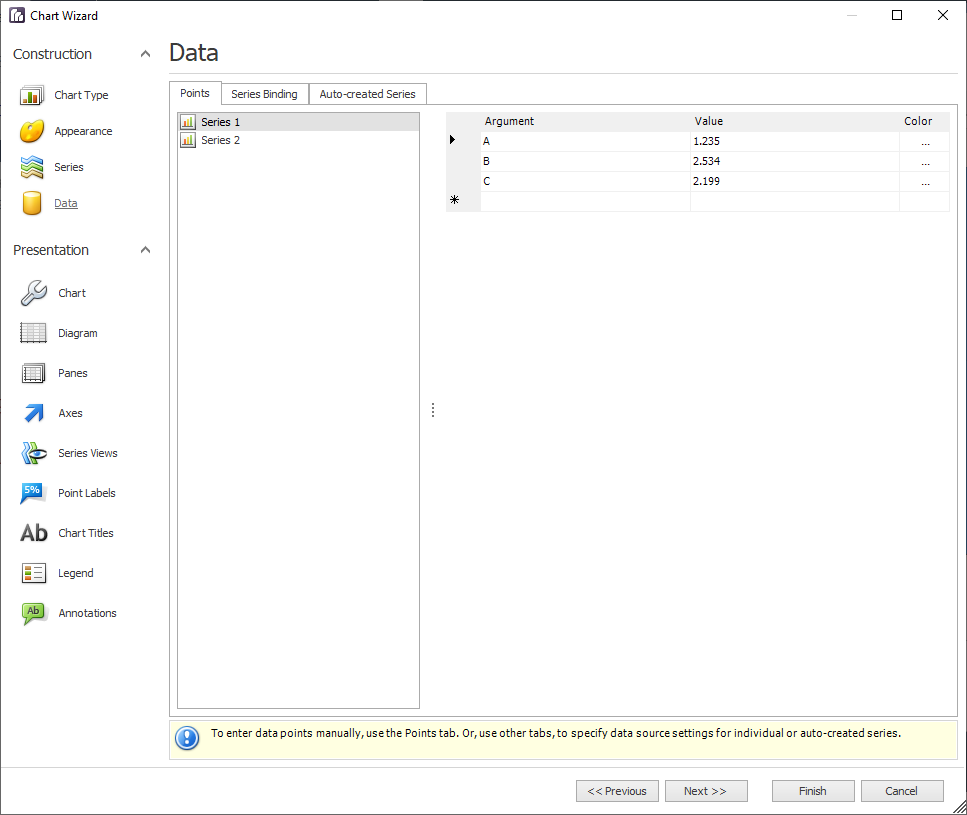 Data page