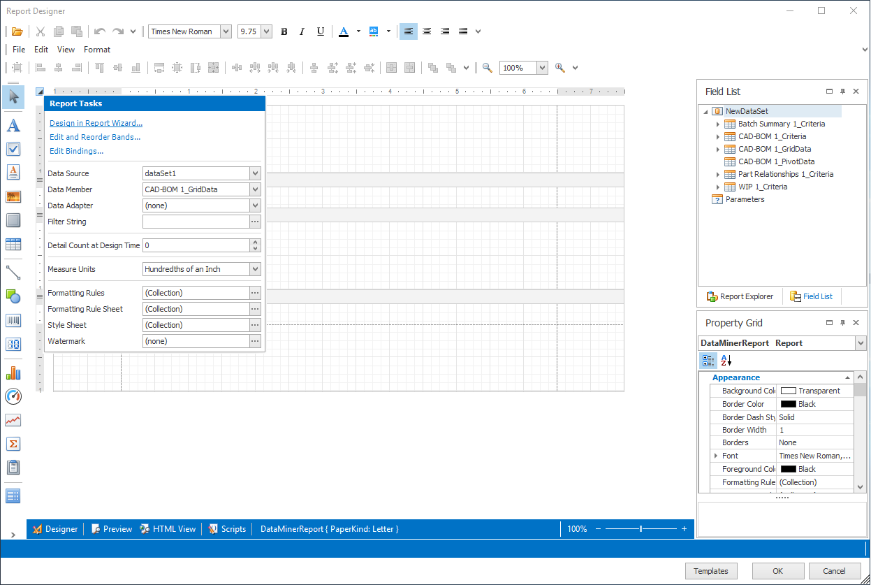 The Report Designer