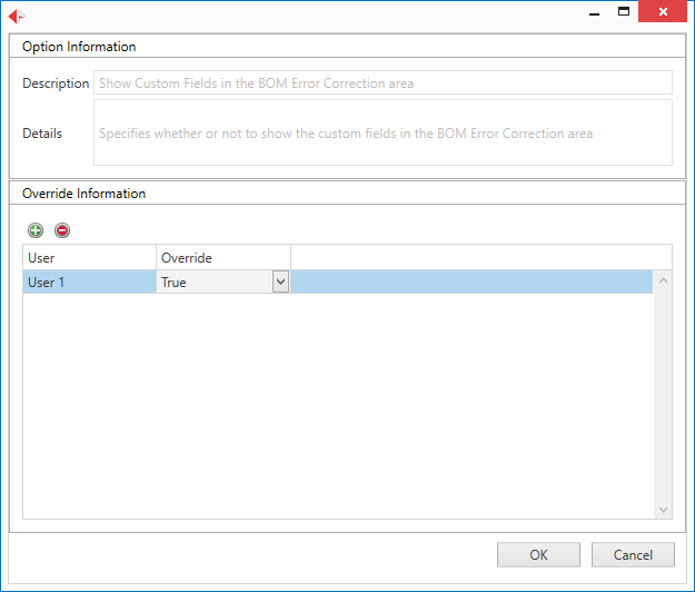 Global option override