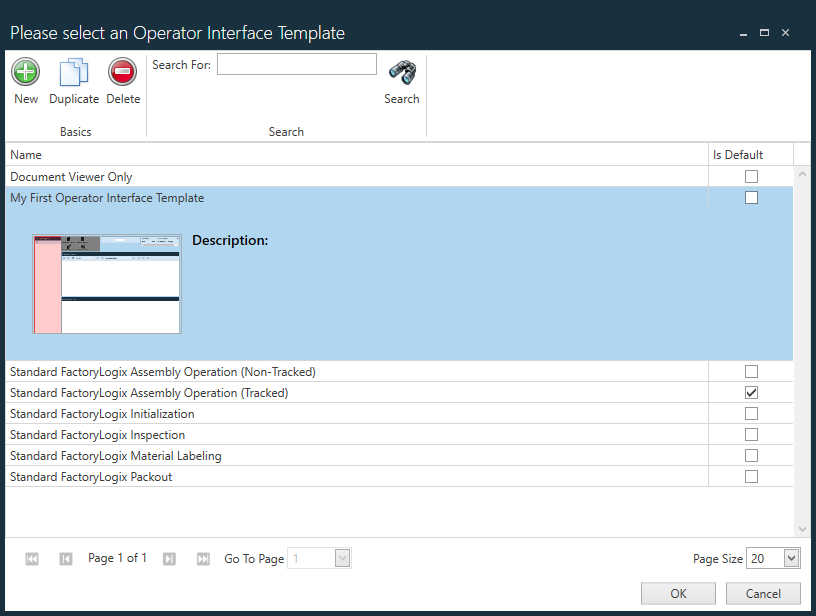 Duplicate an Operator Interface template